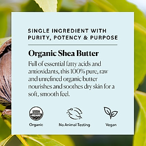 Sky Organics - Organic Shea Butter, 15 oz - Nourishes, Soothes, and Softens Dry Skin - Raw & Undefined - Essential Fatty Acids & Antioxidants - Natural, Vegan & Cruelty Free - Skin Care & Self Care