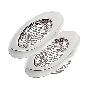 KUFUNG Sink Strainer, Basket Stainless Steel Bathroom Sink, Utility, Slop, Kitchen and Lavatory Sink Drain Strainer Hair Catcher (4.5 inch)…