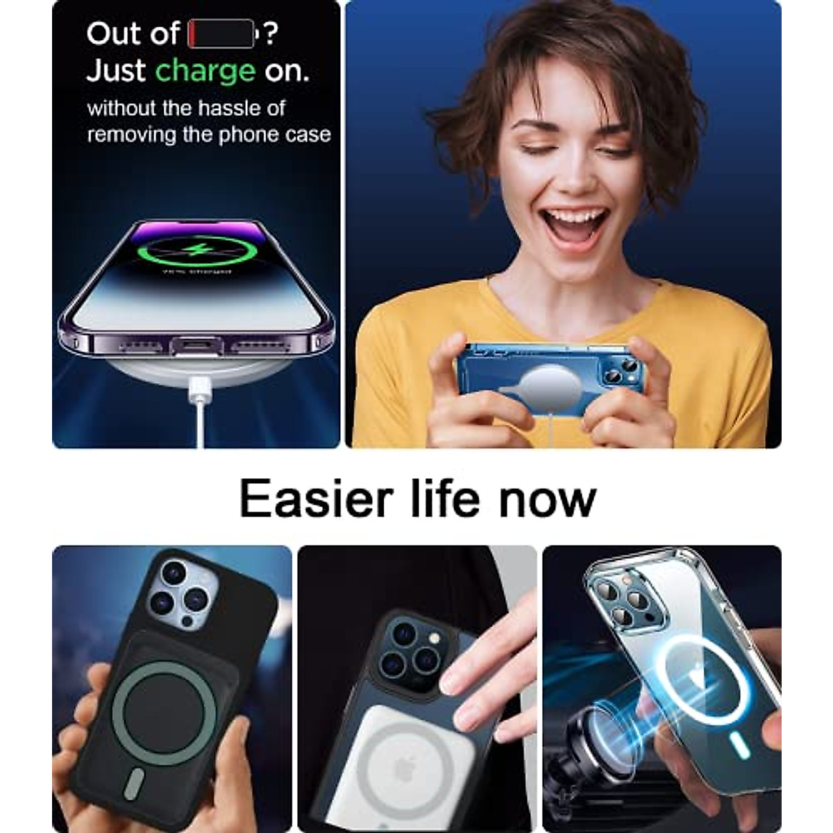 Metal Ring Adhesive Sticker Rings for iiPhone 12 13 14 15 Case Converter Kit Accessories, Magnetic Car Magnet Mount Adapter Metal Rings (not Magnet), White, 4pcs