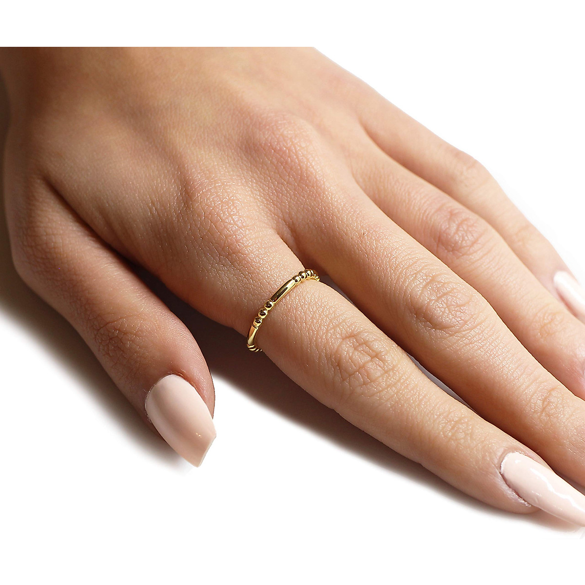 CloseoutWarehouse Yellow Gold-Tone Plated Sterling Silver Plain Silver Decorated Stackable Band Ring Size 10