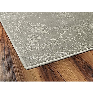 Brumlow Mills Neutral Home Indoor Area Rug with Distressed Persian Print Pattern for Living Room Decor, Dining Room, Kitchen Rug, or Bedroom Carpet, 3'4" x 5', Beige