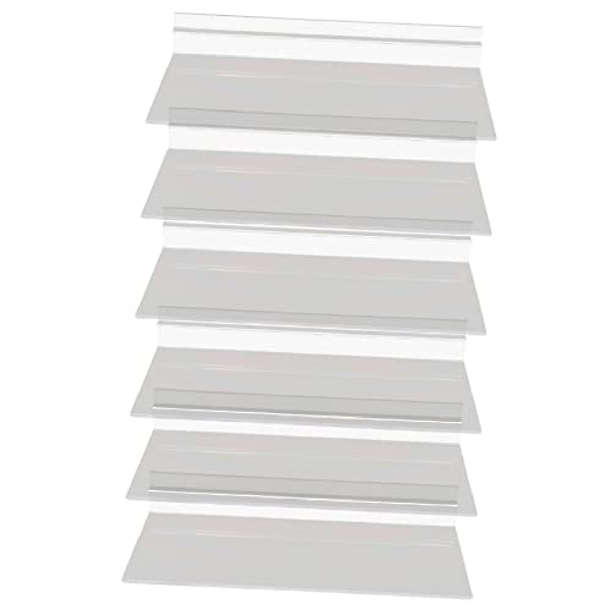 Unomor 6pcs Slot Display -Mounted Shelves Floating Shoe Display Shelves Wall Shelves for Shoes Wall Mounted Shelves Shoe Shelves for Wall Shelf Retail Shelves Transparent Plastic