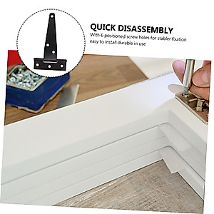 Uonlytech 6PCS 4 Black Door Hinges gate Hinges for Wooden Fences Heavy Duty shed Hinges Decorative Hinge Kitchen Cabinet Hinges self Closing Hinges Concealed Hinges Fence Hinges Bracket Belt