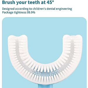 4 Packs Kids U Shaped Toothbrush, Silicone Bristles Massage Gums, Manual Toothbrush Oral Cleaning,360° All-Round Oral Cleaning, U-Shaped Training Toothbrushes for Kids Children Baby for Childrens