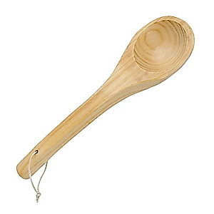 GLOGLOW Sauna Single Wooden Spoon, Comfortable Handmade Spoon, Sauna Room for Home Garden