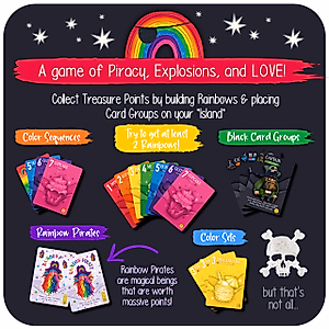 Rainbow Pirates - Fun Family Game for Kids, Teens & Adults, Rummy Style Card Game for 2-5 Players