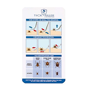 Tick Killer Platinum Tick Removal Tool Set, Stainless Steel Tick Remover Tweezers Kit, Protective Metal Case, Identification Card & Plastic Mini Bags