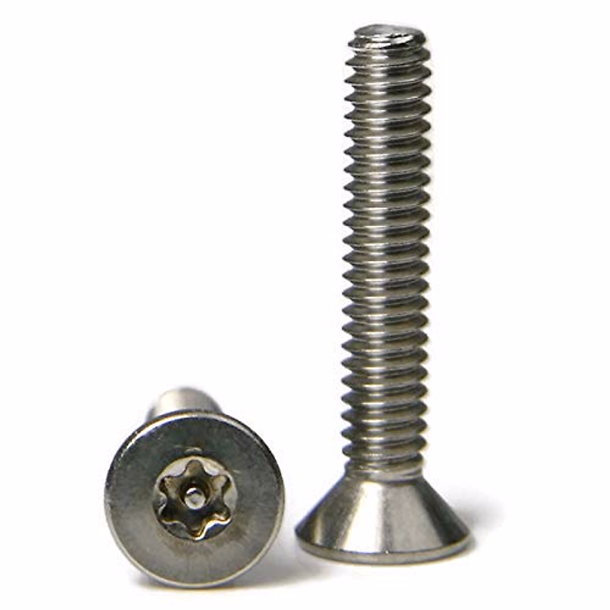 Torx w/Pin Tamper Proof Security Flat Cap Machine Screw 18-8 Stainless Steel - 6/32 x 1 (T-10) Qty-100