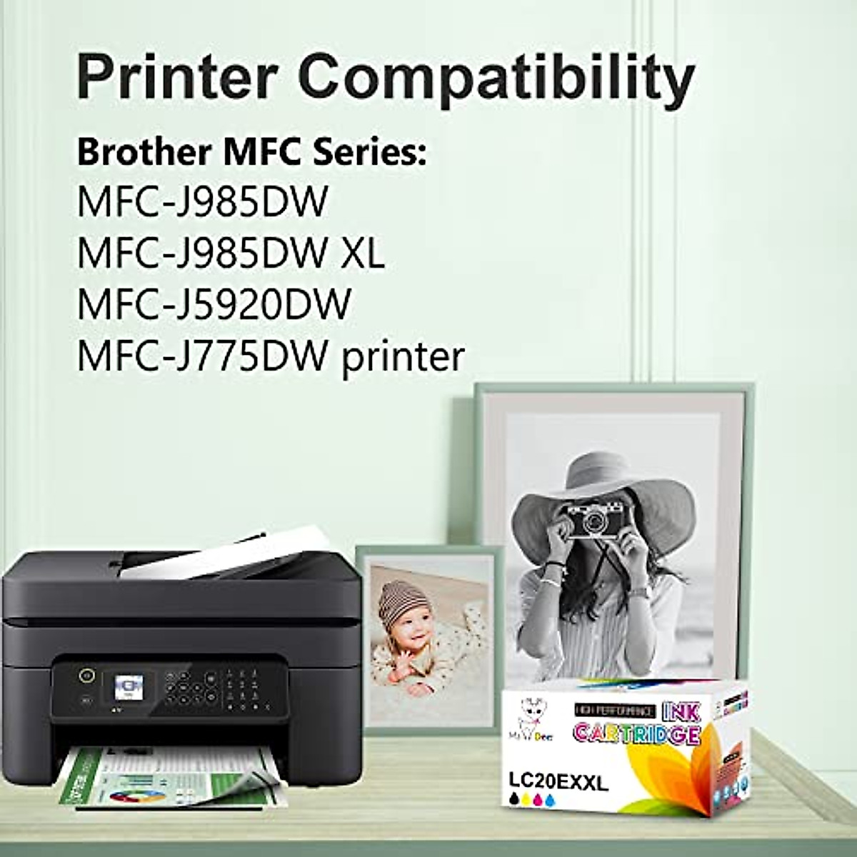 MS DEER Upgraded Compatible LC20E Ink Cartridges Replacement for Brother LC20EXXL LC 20E XXL Work for MFC-J985DW MFC-J985DWXL MFC-J5920DW MFC-J775DW MFC-J775DWXL Printers (4BK, 2C, 2M, 2Y) 10-Pack