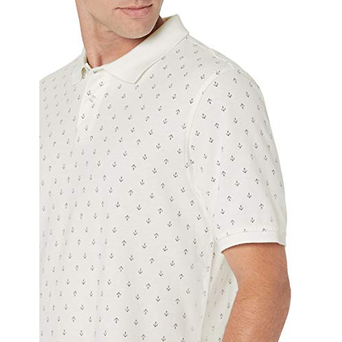 Amazon Essentials Men's Regular-Fit Cotton Pique Polo Shirt, Navy/White, Anchor, XX-Large