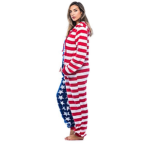 #followme 6424-RWB-M American Flag Adult Onesie/Pajamas