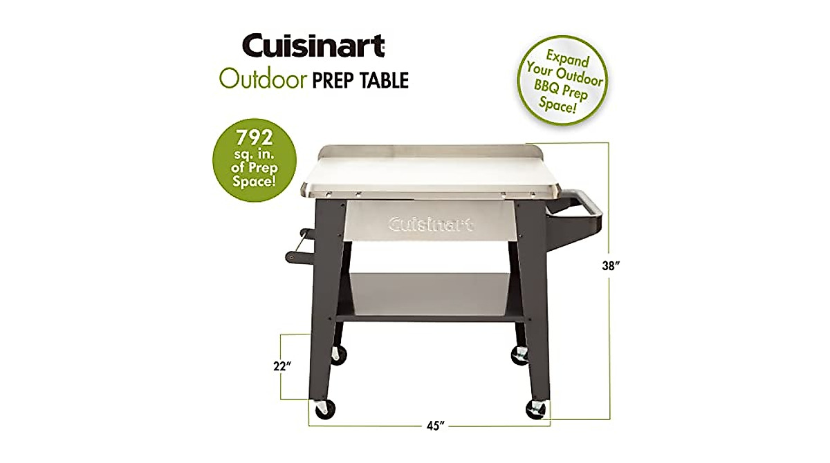 Cuisinart CPT-194 Outdoor Stainless Steel Grill Prep Table | Spacious ...