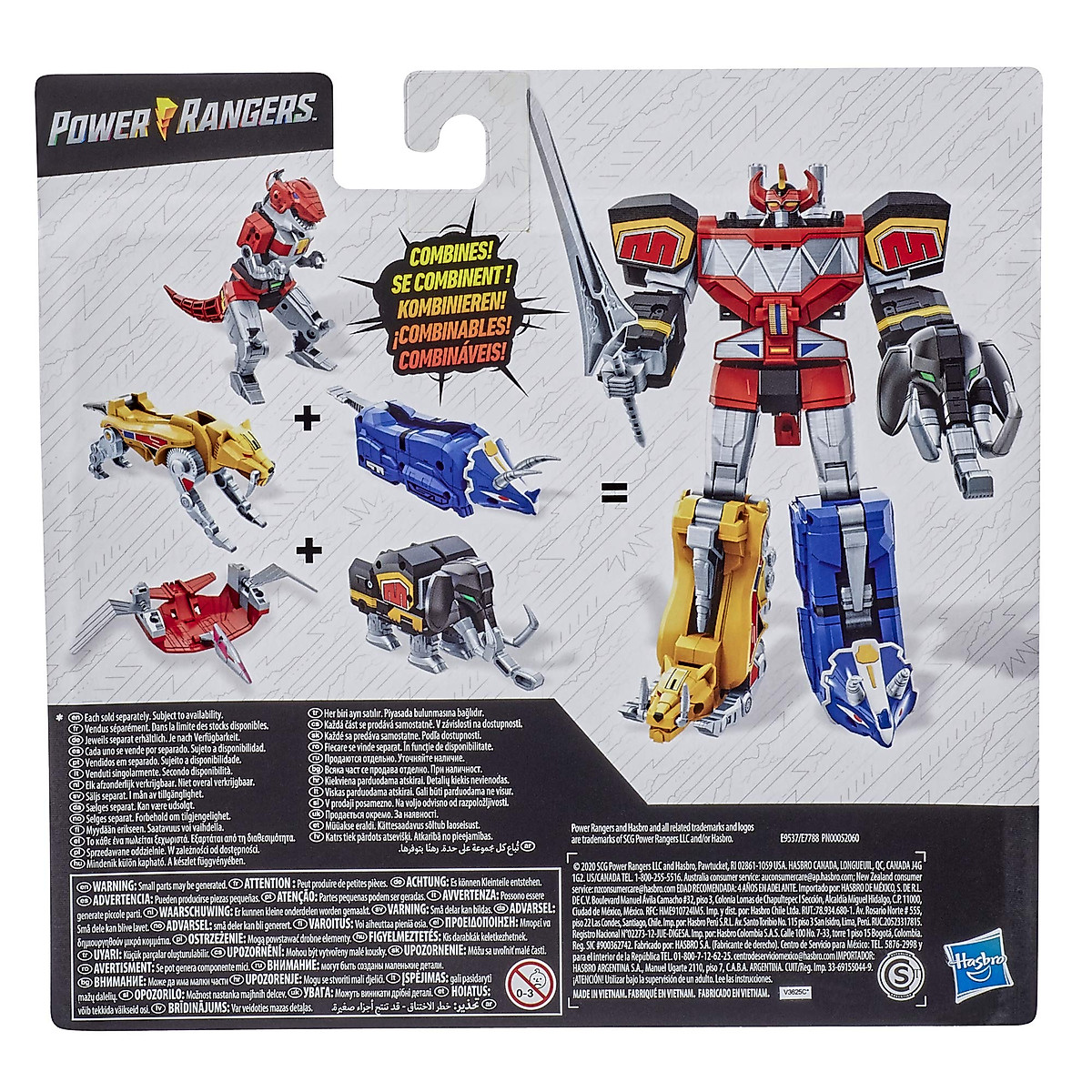 Power Rangers Mighty Morphin Mastodon Dinozord and Pterodactyl Dinozord Toy 2-Pack Action Figures Part of Dino Megazord for Kids Ages 4 and Up