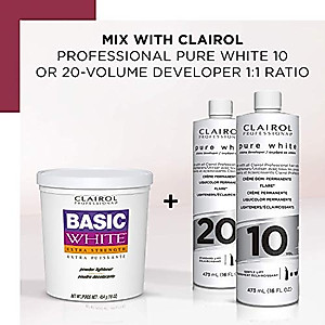 Clairol Professional Basic White Lightener for Hair Highlights, 16 oz.