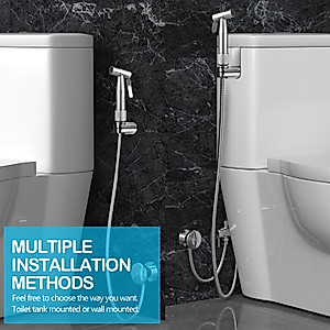 Blissland Bidet Sprayer for Toilet with Adjustable Water Pressure, Handheld Bidet Sprayer Kit, Bidet Sprayer Set- Stainless Steel
