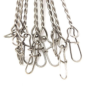 High-Strength Fishing Wire Leader Rigs with Swivels Snap Connect 1 Arm -5 Arm,Saltwater Fishing Assecories 7-Strands Steel Wire with Nylon-Coating (2 Arm Leader Rigs)