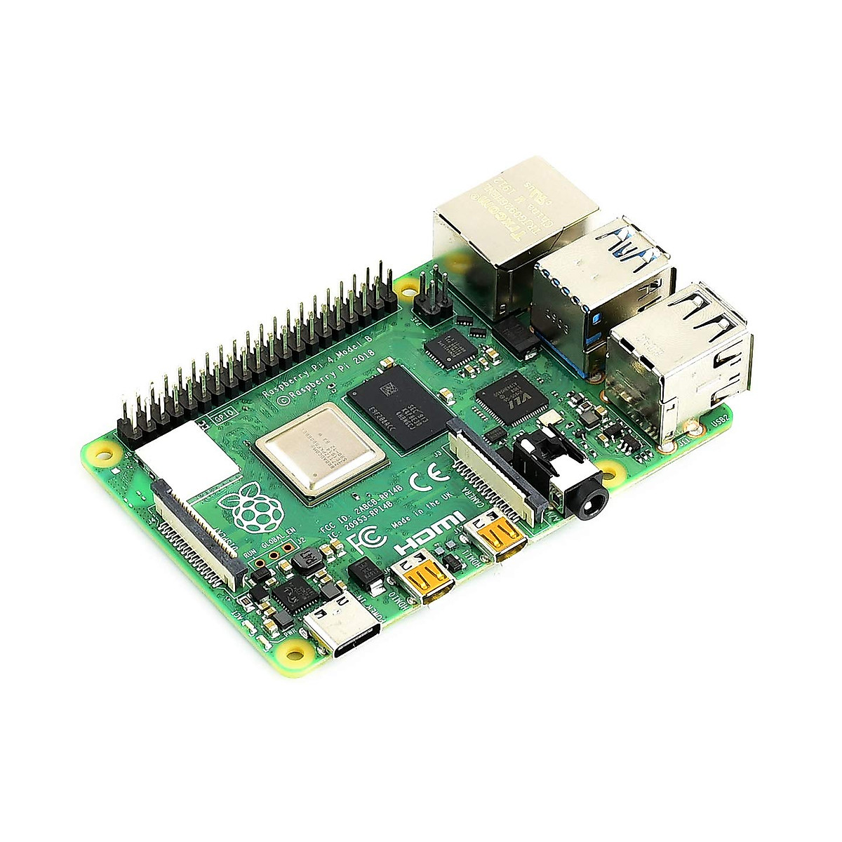 Waveshare Accessory Compatible with Raspberry Pi 4 Model B 4GB RAM with Powerful Processor Faster Networking Support Dual 4K Output and Different Choice of RAM Comes with a Copper Heat Sink