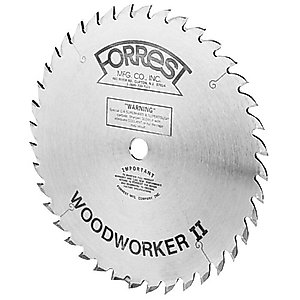 Forrest WW10407125 Woodworker II 10-Inch 40 Tooth ATB .125 Kerf Saw Blade with 5/8-Inch Arbor