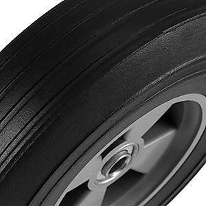 HAKZEON 2 PCS 10 Inch Solid Rubber Hand Truck Wheels,Utility Rubber Replacement Tires with 5/8 Inch Axle Hole, Heavy Duty Airless for Hand Truck, Wagons, Cart, 330lbs Loading Capacity
