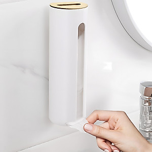 IWNTWY Cotton Pad Holder, Wall Mounted Cotton Rounds Holder Dispenser Makeup Organizers Containers for Bathroom