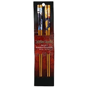 JUST FUNKY Jujutsu Kaisen Chopsticks Set of 2 - Yuji Itadori and Satoru Gojo Chopsticks - Jujutsu Kaisen Merch Includes 2 Sets of Bamboo Chopsticks - 8.85 Inches Long Anime Chopsticks