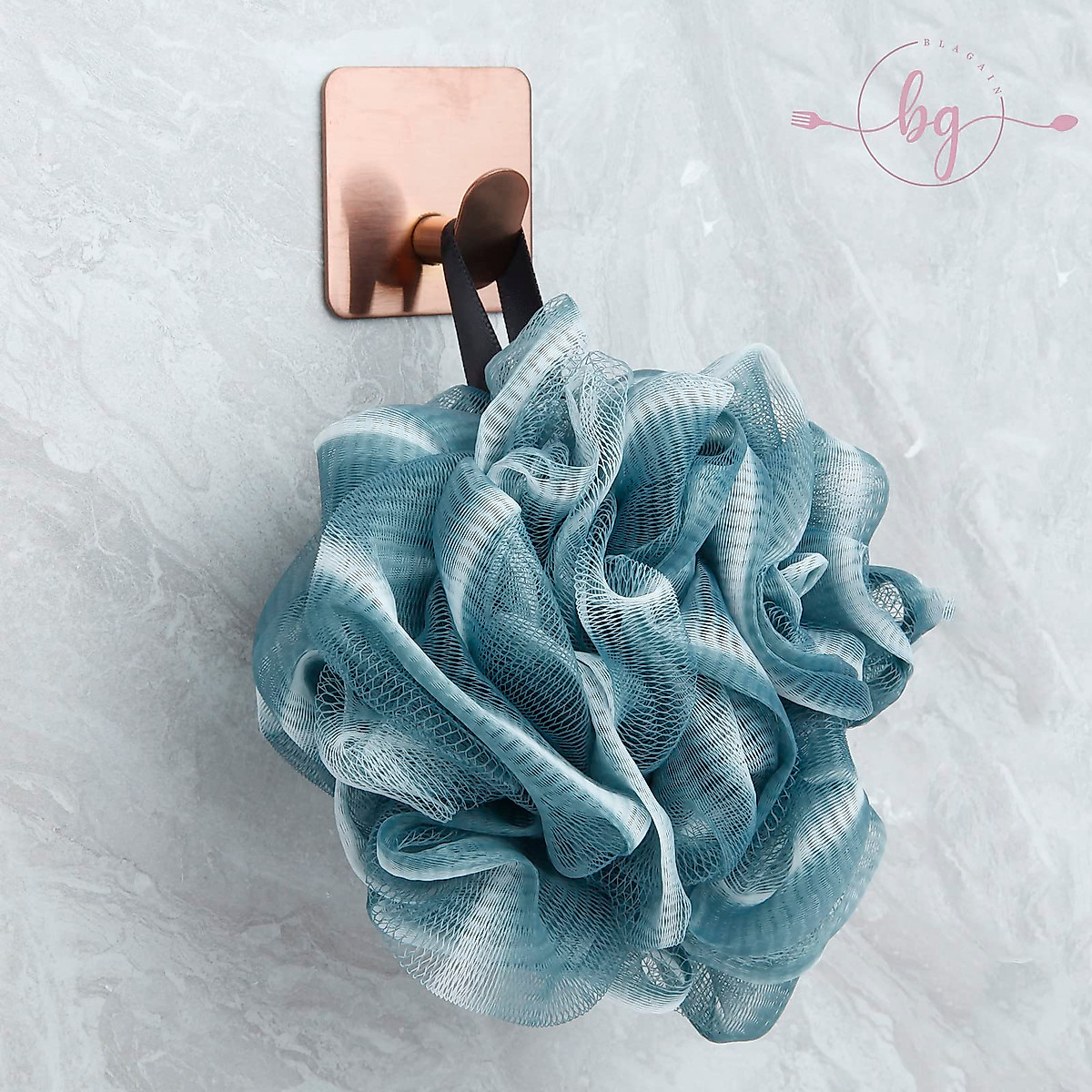 BLAGAIN Wall Hooks Coat Hook, Stainless Steel Adhesive Hooks Heavy Duty Sticky,Waterproof & Rustproof Towel Hooks Stick on Bathroom or Kitchen, 4-Pack, Rose Gold