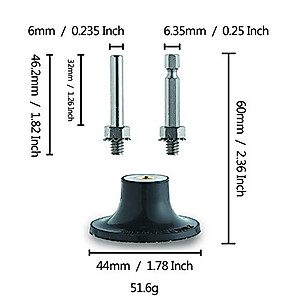 NYXCL 2" Disc Pad Holder,Working with Air or Electric Sanders, 1/4 Shank Suitable for Quick Change Sanding Discs