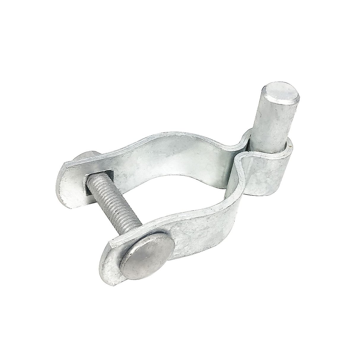 2 Pack Chain Link Fence Gate Post Hinge - Use for Outside Diameter Post/Pipe - Galvanized Chain Link Post Gate Hinge - Nut/Bolt Included (1-7/8 Inch)