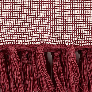 DII Striped Throw Collection Urban Cityscape Border, Barn Red