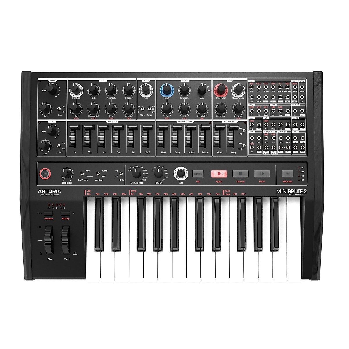 Arturia MiniBrute 2 Semi-Modular Analog Synthesizer and Step Sequencer