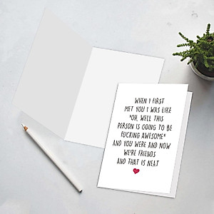 Funny and Sarcastic Friendship Card, Best Friend Birthday Card for Bestie, Sweet Unique Bday Card