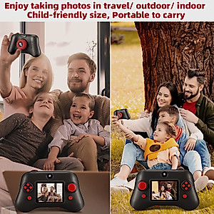 DEPAADER Kids Camera -Digital Selfie Cameras for Boys Birthday 1080 P 2.4 Inch Kid Video Recorder for Age 3 4 5 6 7 8 9 10 Year Old Toddler Gift with 32 GB SD Card