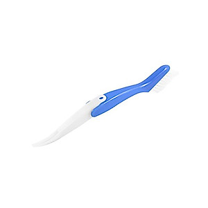 uxcell Plastic Foldable Window Tracks Cleaning Brush Blue