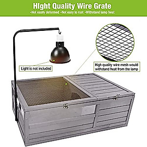 GUTINNEEN Tortoise Cage Large Tortoise Habitat with Light Support Frame, Indoor Turtle House, Outdoor Tortoises Enclosure for Small Animals