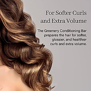 ARENCIA Greenery Conditioner bar for Moisturizing and Volumizing - Frizz-Free Formula for Curly Hair, Hair Softening and Detangling, Color Protecting - Vegan, pH balanced, Sulfate free, Natural