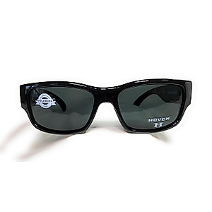 Hoven Knucklehead 49-0102 Polarized Rectangular Sunglasses,Black,56 mm