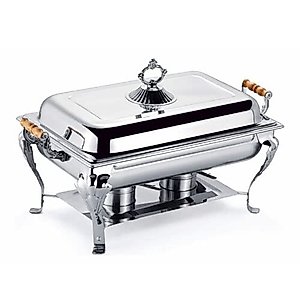 Chafing Dish Tray Buffet Catering Chafers Catering Stainless Steel Chafer Chafing Dish Set Buffet Party Food Warmerfor buffet, wedding and other banquet events Silver