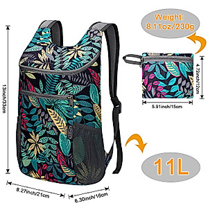G4Free Lightweight Packable Hiking Backpack for Men Women Small Hiking Daypacks Foldable Shoulder Pack Casual Outdoor Bag 11L