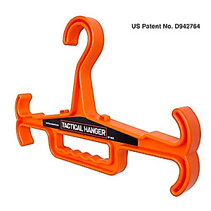 Tactical Hanger by HICE | Original Heavy Duty Hanger | 200 lb Load Capacity | Durable High Impact Resin | for Body Armor, Tactical Gear, Police Gear, Military Gear, Scuba, Survival Equipment (Orange)
