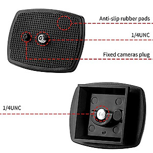 Erduoduo 2 Pack QR Plate（43x43mm） Quick Release Plate Replacement for Velbon tripods CX-460 CX-460mini CX-444 CX-888 CX-470 CX-570 CX-690 DF-50