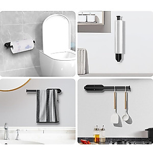 Under Cabinet Paper Towel Holder, Wall Mount for Kitchen: Self Adhesive or Drilling Comes with Screws,SUS304 Stainless Steel.