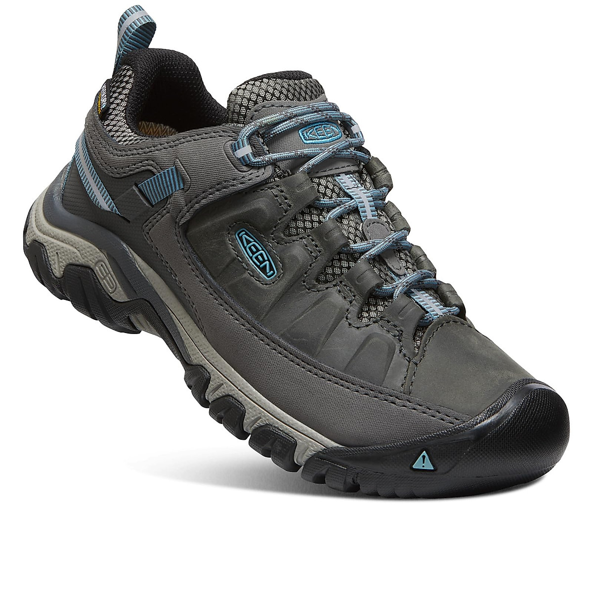 KEEN Women's Targhee 3 Low Height Waterproof Hiking Shoes, Magnet/Atlantic Blue, 9