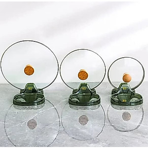 Multifunction Kitchen Spatula Rack - Spoon Rest w/Lid Holder, Versatile Pot Lid Ladle Holder, Heat-Resistant & Eco-Friendly, Food Grade Plastic Spoon Holder for Multiple Utensils (A - Green)