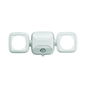 Beams MB3000 High Performance 500 Lumen Wireless Battery Powered Motion Sensing LED Dual Head Security Spotlight, White, 1-Pack