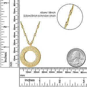 Qitian Islamic Jewelry Gifts for Women Muslim Pendant Gold Allah Arabic Necklaces Ayatul Kursi Necklace Islam Eid Ramadan Gifts for Women Men（Gold-Hollow）