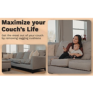 XCEL 3 Pack 27" x 20" x 1" Sofa Cushion Support, Chair Cushion Support Couch Sagging Support Seat Cushion to Fix Sagging Couch or Chairs (Black - 3 Pack)