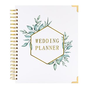Wedding Planner Book and Organizer For The Bride,Engagement Gift for Newly Engaged Couples，Bride To Be Gifts-Planning Stickers,Pocket Folder,Ballpoint Pen and Card.
