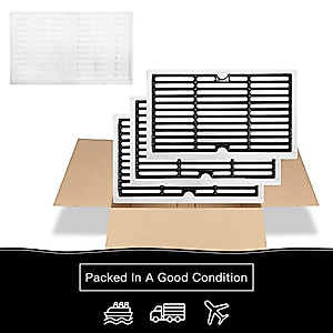 BBQMall 16 7/8" Porcelain Enameled Cast Iron Grill Cooking Grates for Charbroil 463440109, 463432215, 463436213, 463436215, 463420508, 463420509 463420511 463461613 Gas Grills Grates Replacement Parts