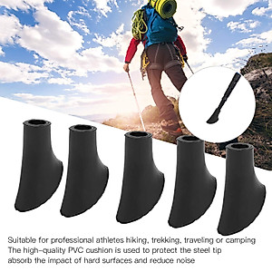 RiToEasysports 15Pcs Trekking Pole Tip Universal Nonslip 11mm Inner Diameter Walking Stick Feet Cover Alpenstocks Accessory
