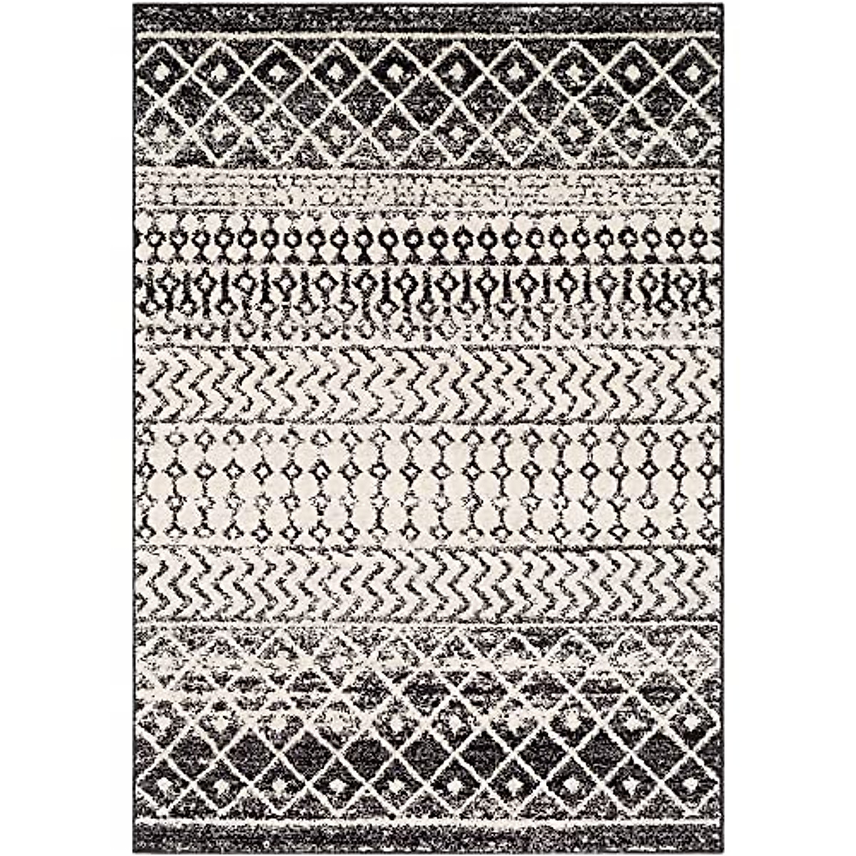 Artistic Weavers Chester Boho Moroccan Area Rug,6'7" x 9',Black